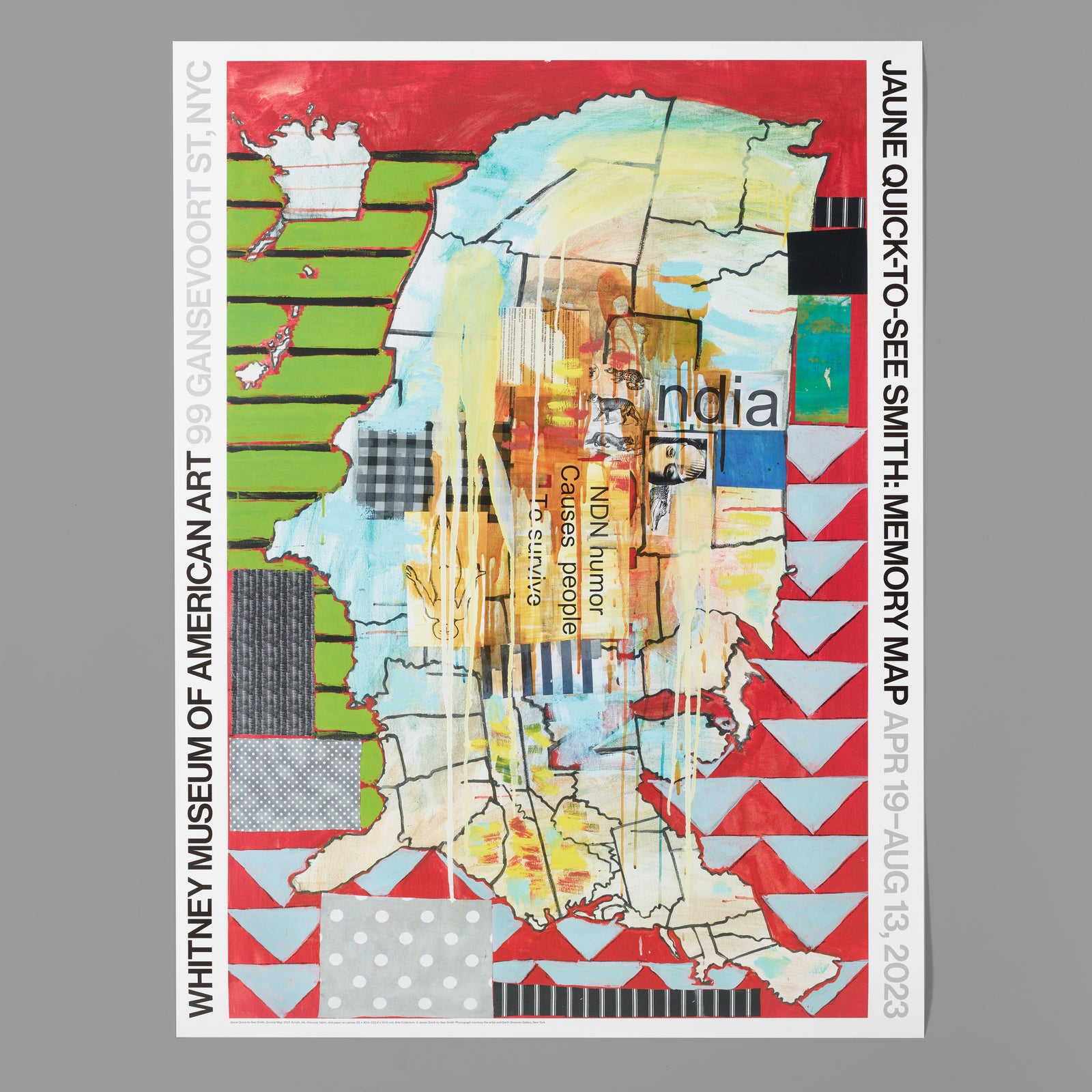 Jaune Quick-to-See Smith: Memory Map Exhibition Poster