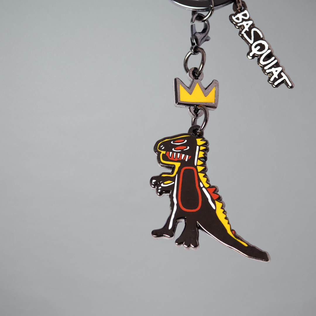 Jean-Michel Basquiat Crowned T-Rex Keychain